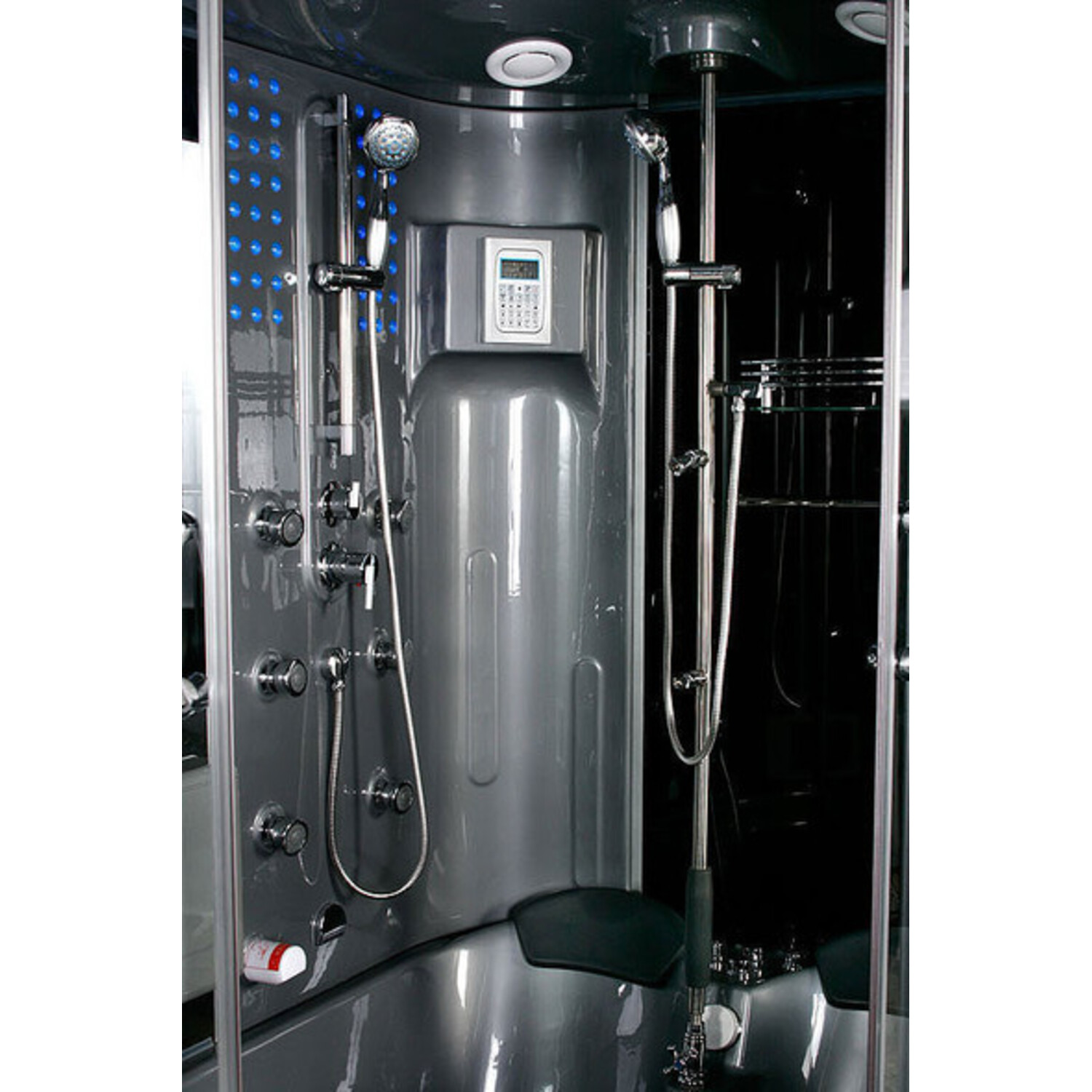 Maya Bath Siena Computerized Steam Shower Massage Bathtub Left In White ...